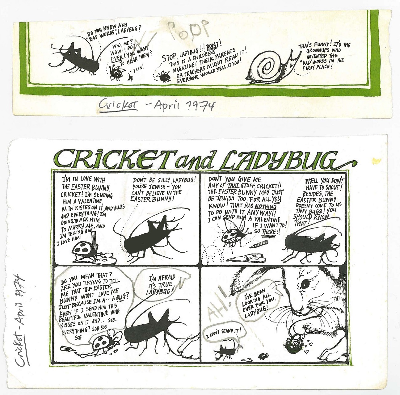 Cricket and Ladybug – DAVID V. MATTHEWS